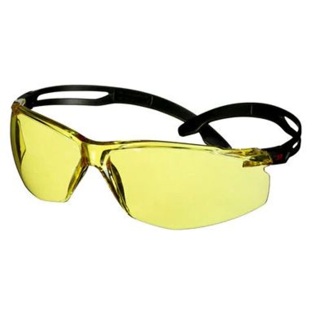 3M Securefit 500 Anti-Fog/Scratch Amber Lens Black Frame