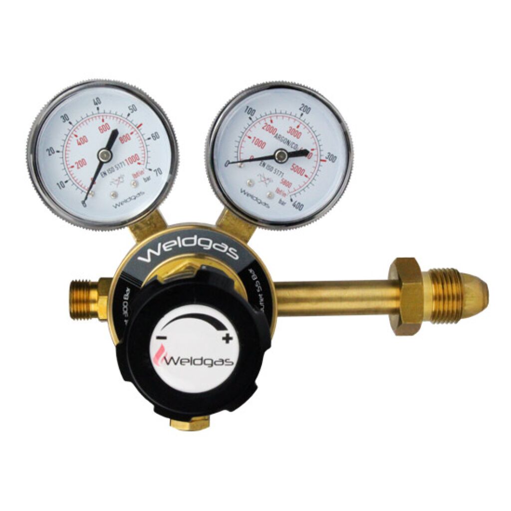 Weldgas 55Bar Single Stage 2G Side Entry High Pressure Oxygen Regulator