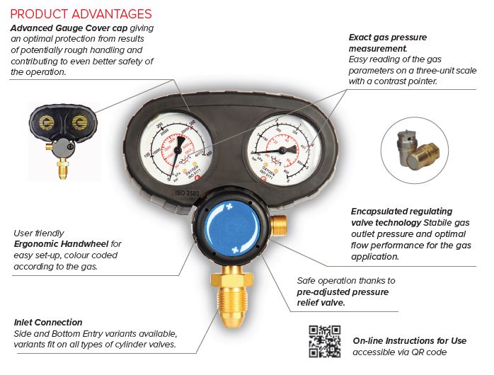 Esab Progen Single Stage Oxygen Gas Regulator 10 Bar Side Entry Nevoc