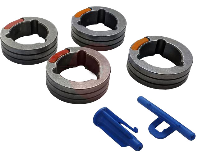 Powerteci Roll Kit 1.0/1.2 Red/Orange Aluminium 4 Piece