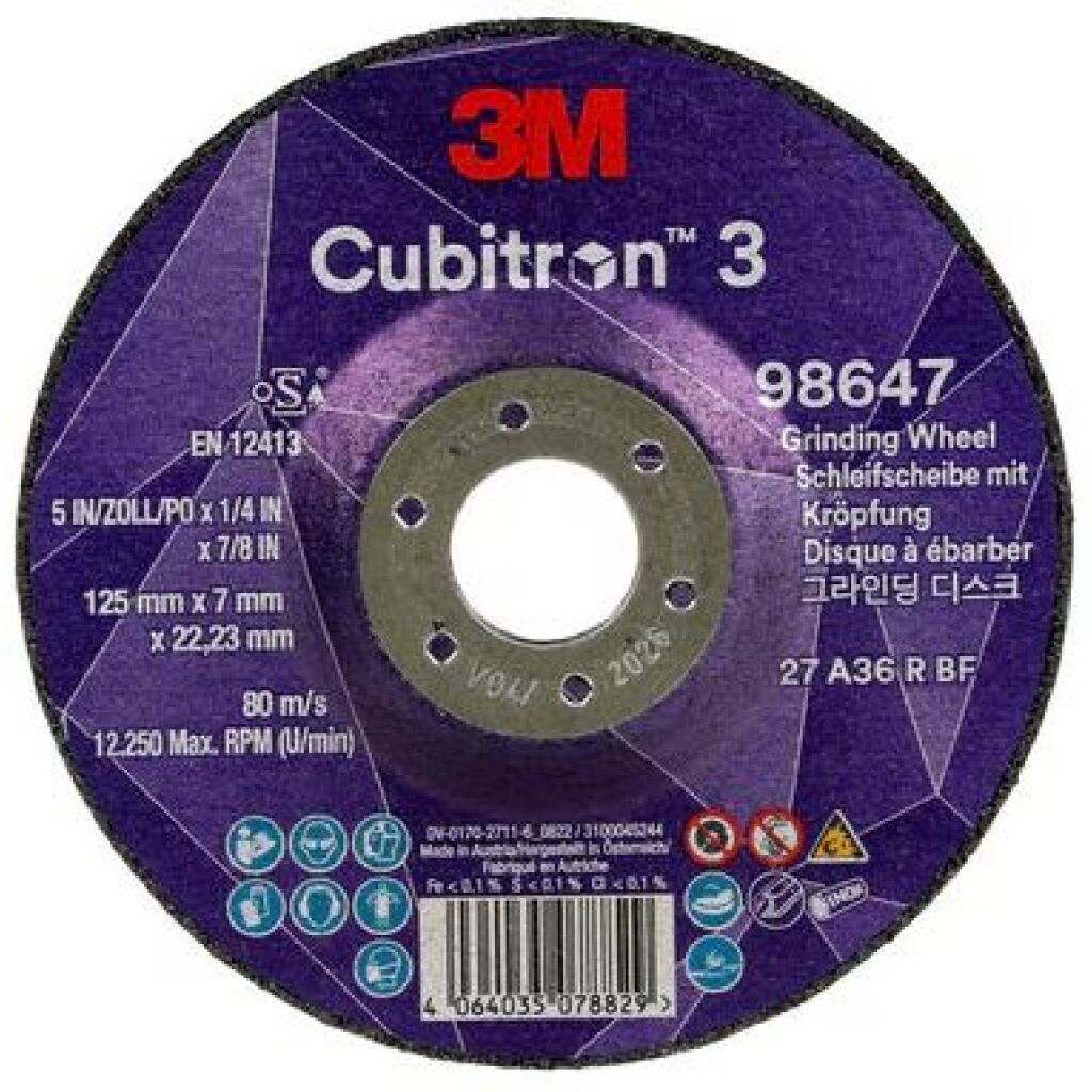 3M Cubitron 3 115 X 7mm Grinding Disc
