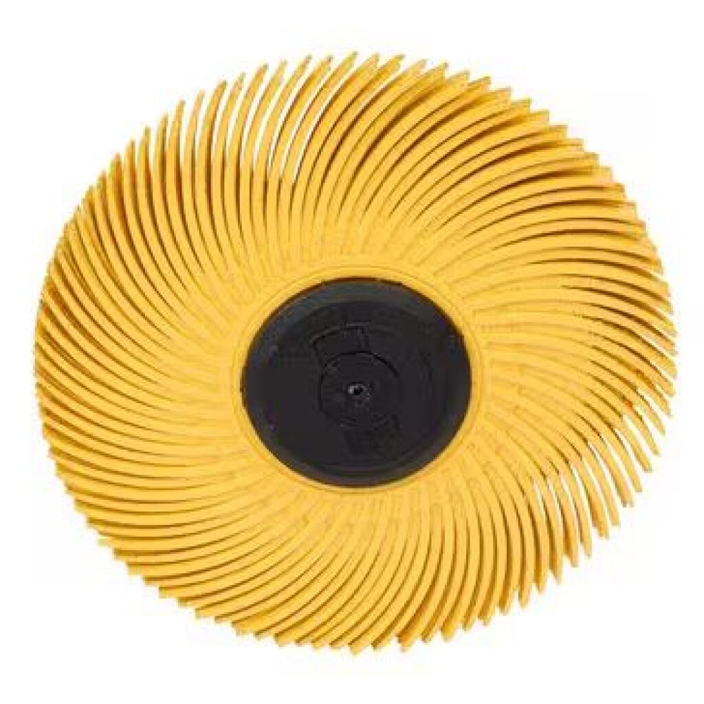3M Scotch-Brite Bb-Zs 76mm 80G Yellow Type C Shaft Mounted Bristle Disc