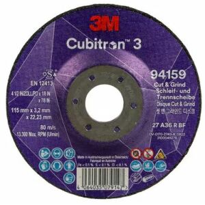 F115310 3M Cubitron 3 115X3.2mm Cut & Grind Disc