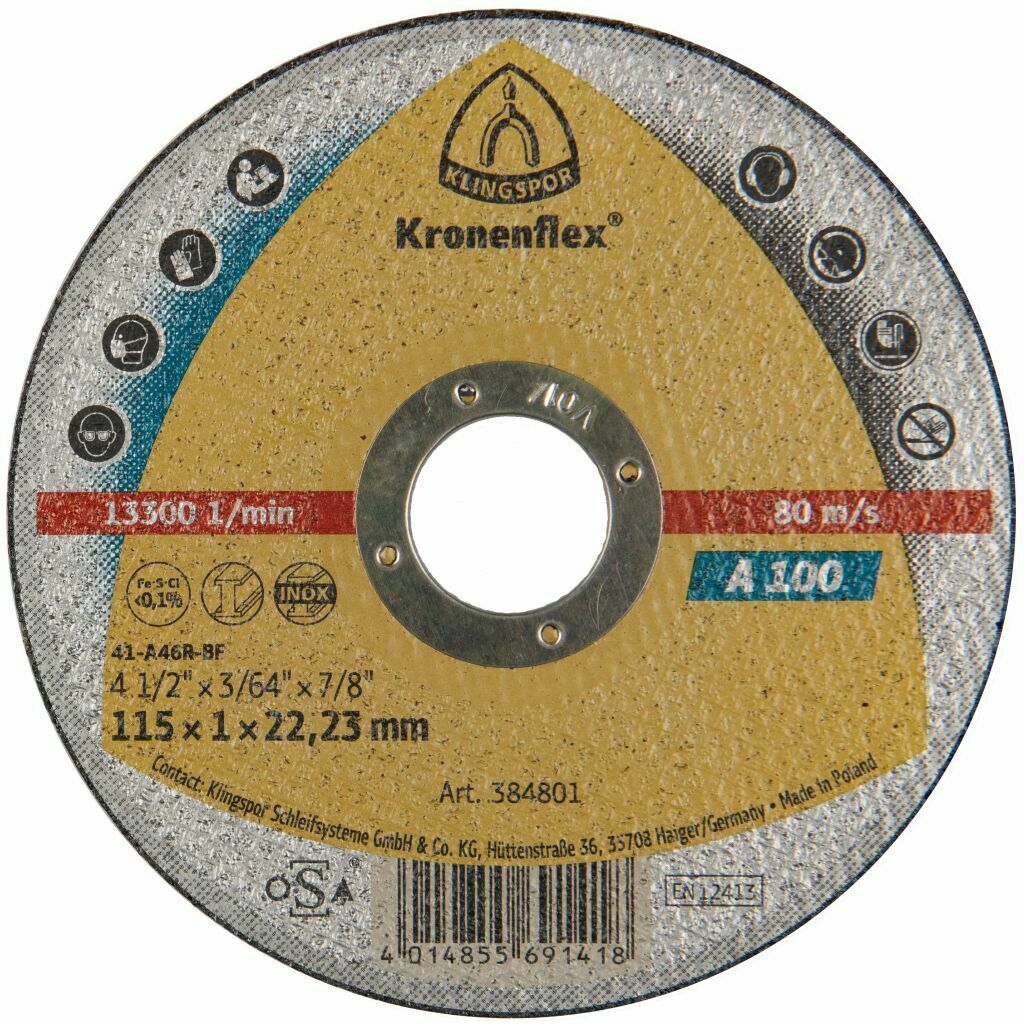 Klingspor A100 125 X 1.0mm Inox Slitting Disc