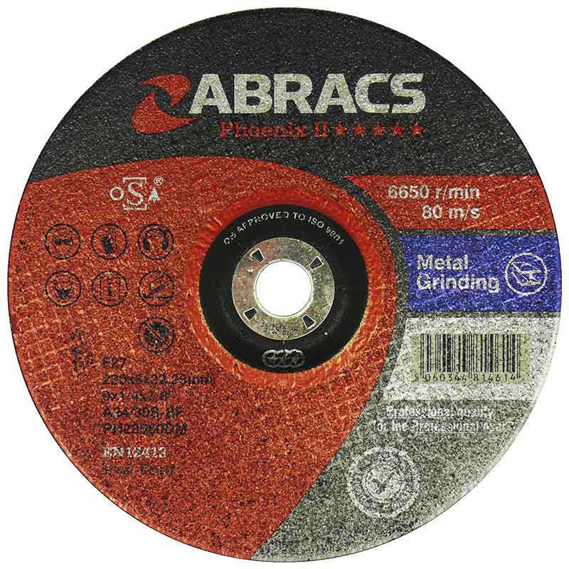 F100605 100 X 6.0mm Metal Depressed Centre Disc