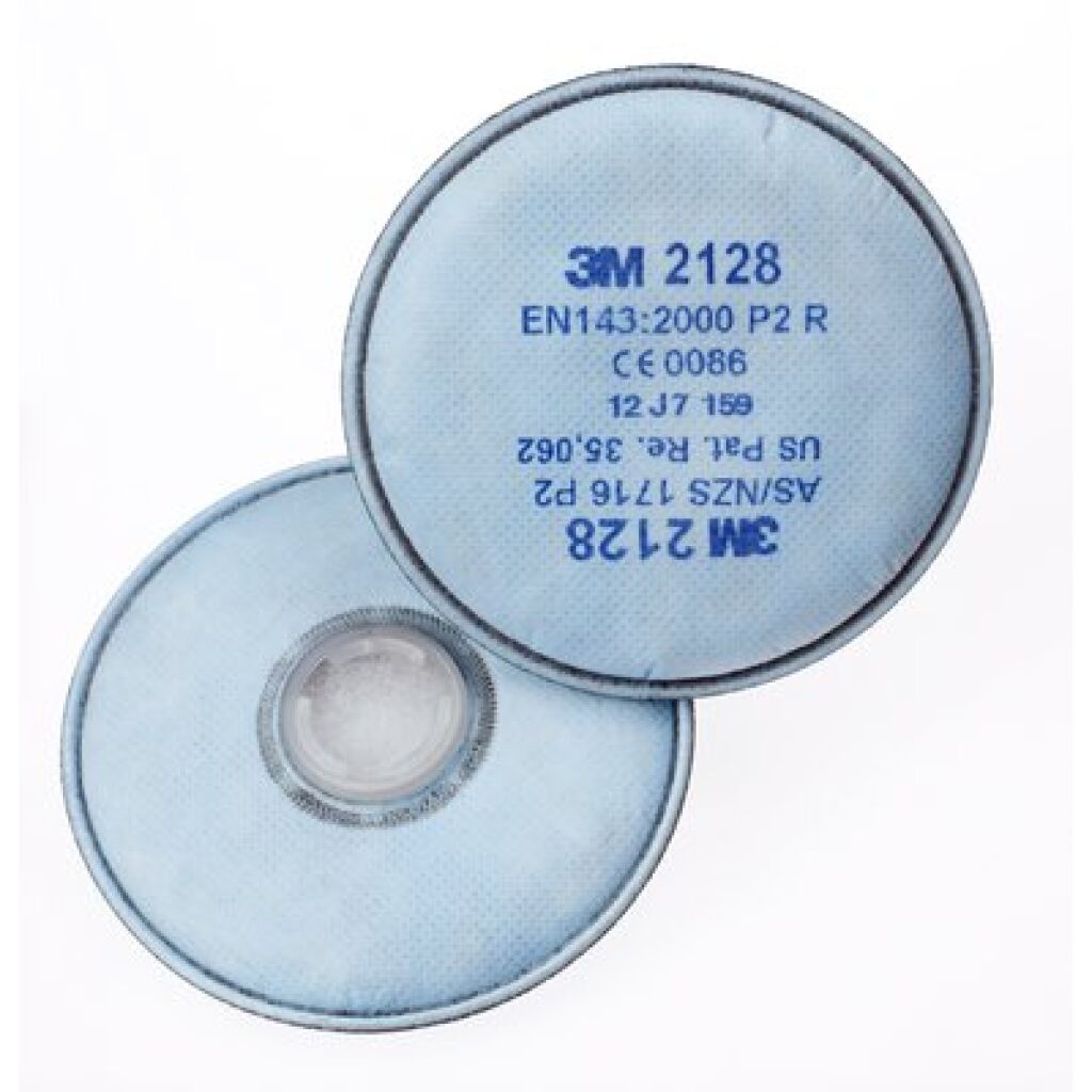 3M2128 P2R Particulate Filter To Suit 3M 6000 & 7500 Half Masks Pack Of 2